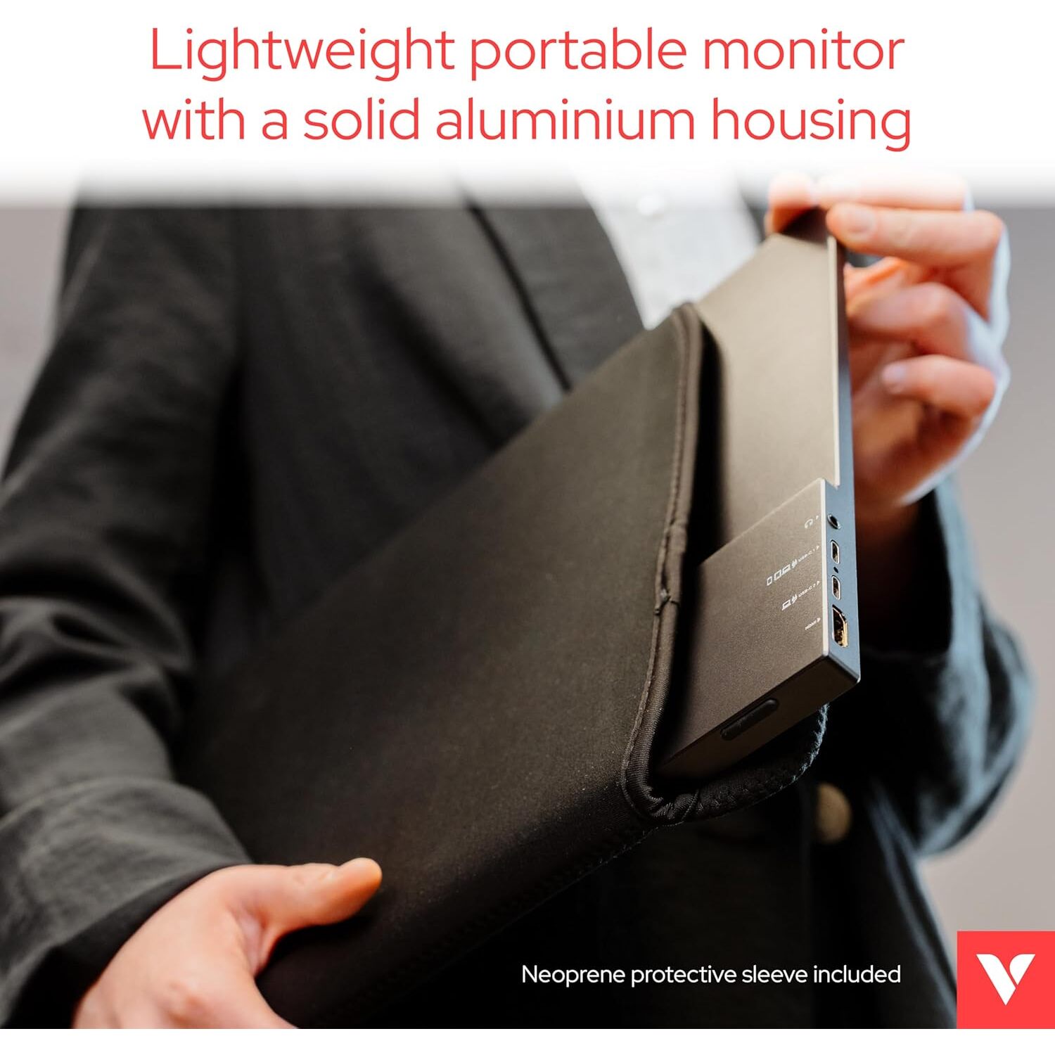 Verbatim PMT-14 Portable Monitor with Touchscreen, 14`` 1080P Full HD ...
