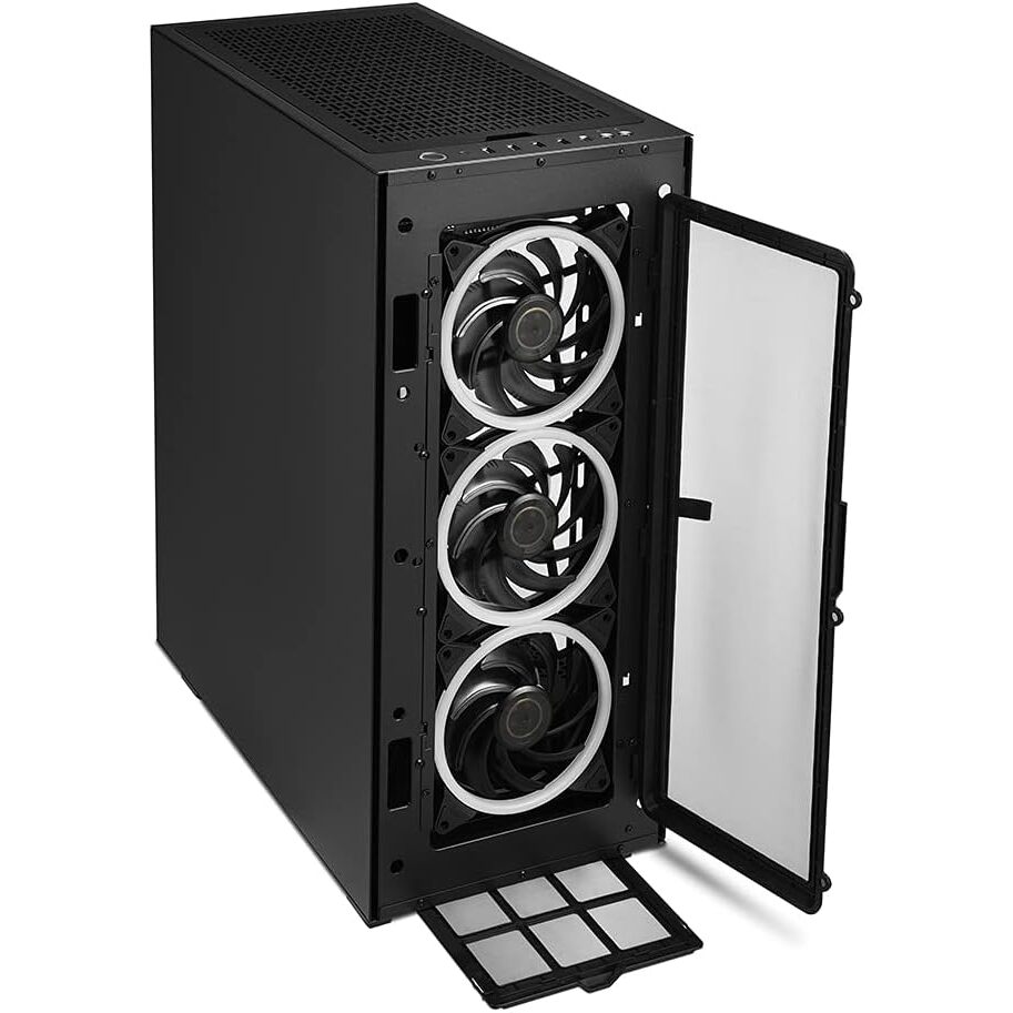 Sharkoon REV300 Black RGB Tempered REVERSE * Glass ATX Gaming PC Case ...