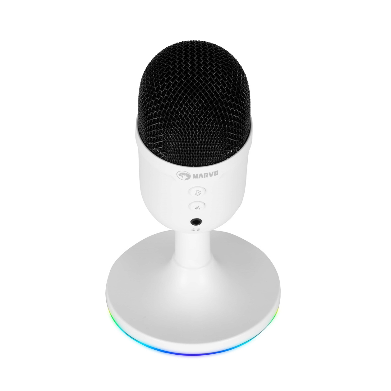 MARVO Scorpion MIC-06 Blast 40 White USB RGB Noise Cancelling Wired ...
