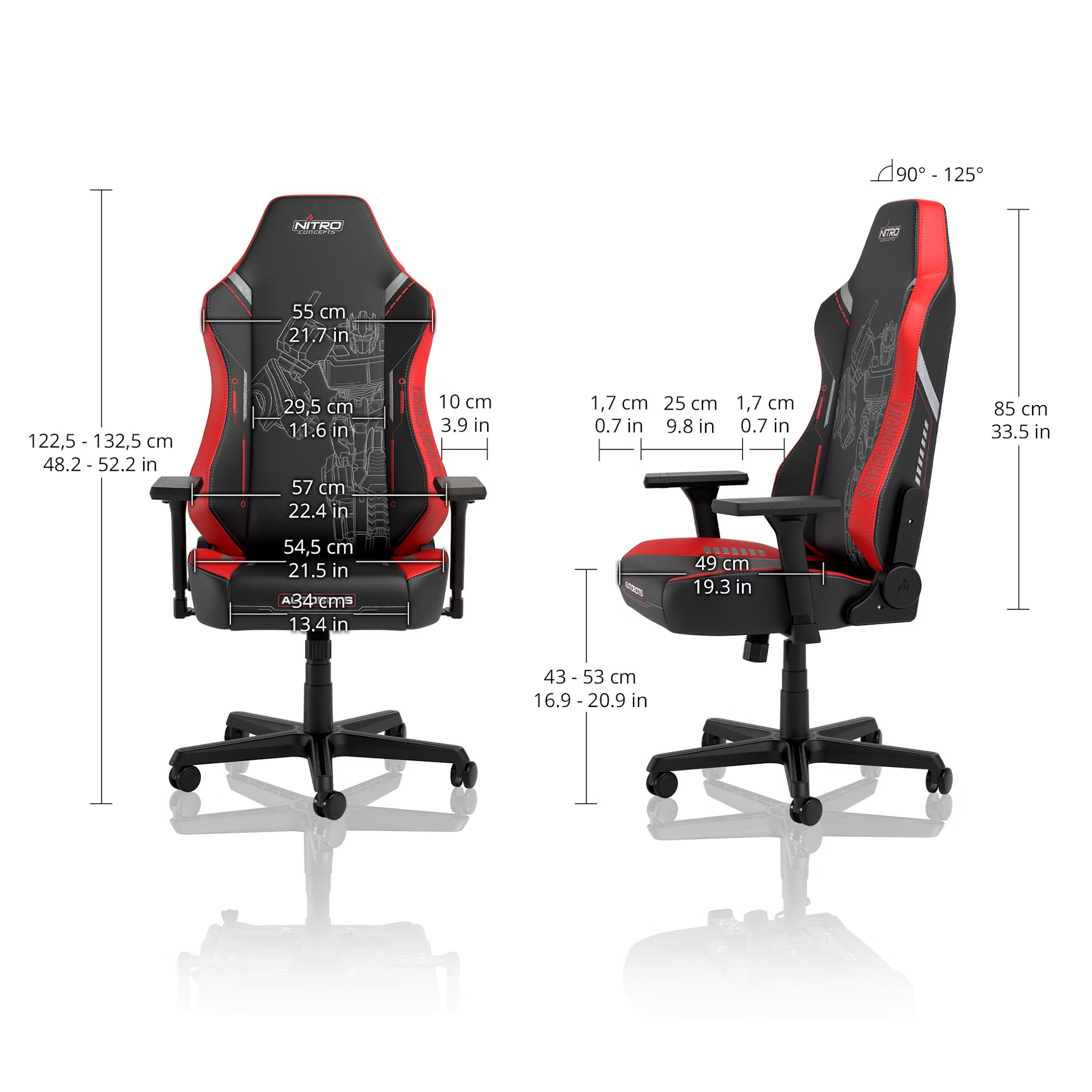 Nitro Concepts X1000 Gaming Chair - Transformers Autobots Edition ...