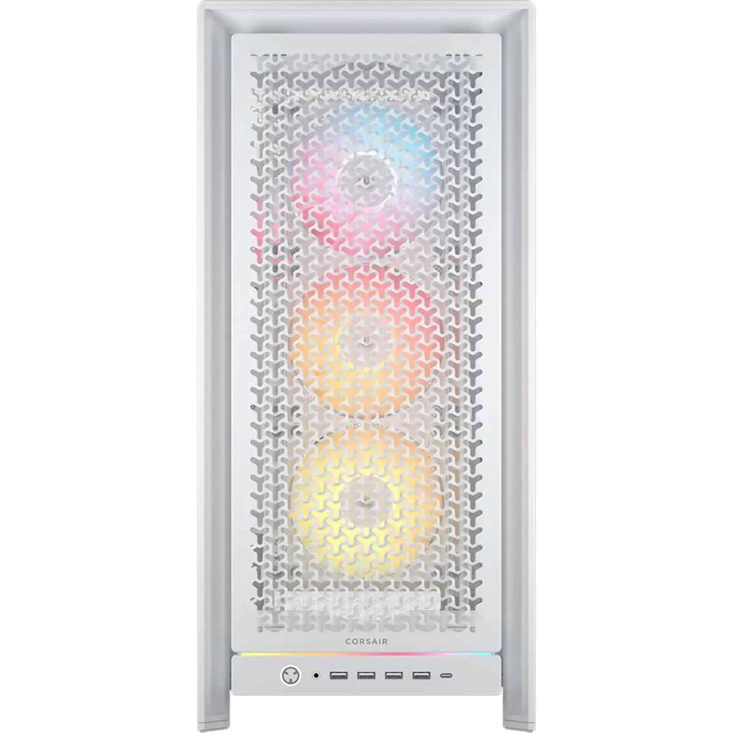 Corsair FRAME 5000D RS ARGB WHITE Modular Mid Tower Tempered Glass PC ...
