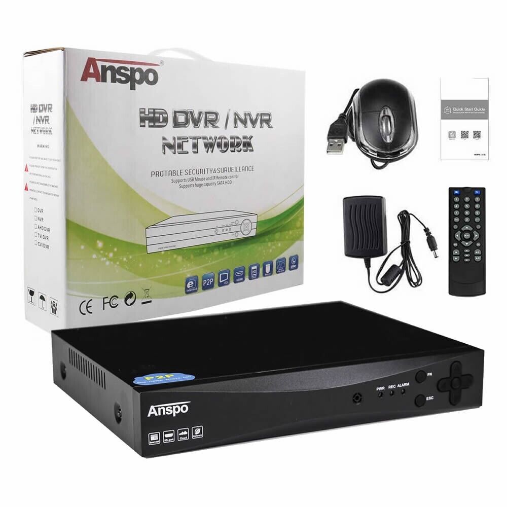 Anspo 5MP Smart CCTV Camera System 16 CHANNEL DVR Recorder - HDMI ...